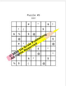 60 Large Print Brain Stimulating Symbol Sudoku Puzzles – De Graw Publishing