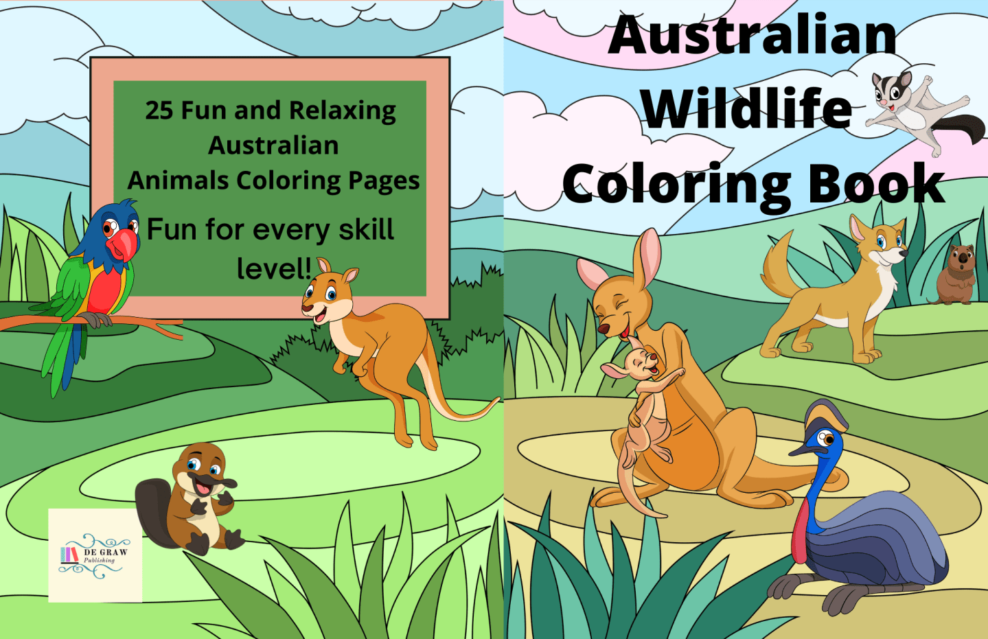 Australian Wildlife Coloring Book: 25 Fun and Relaxing Australian ...